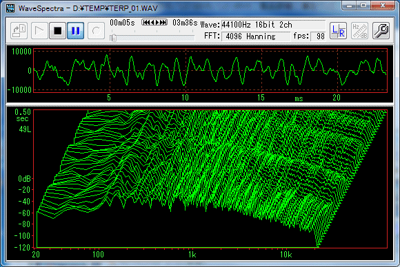 WaveSpectra 動作画面イメージ